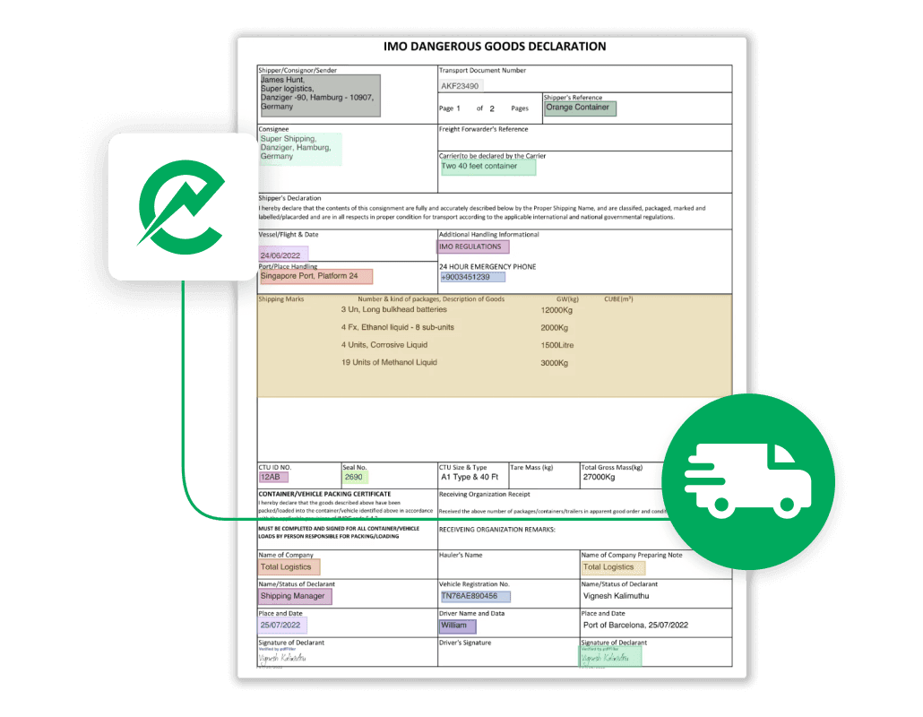 Logistics Document Processing | ElectroNeek