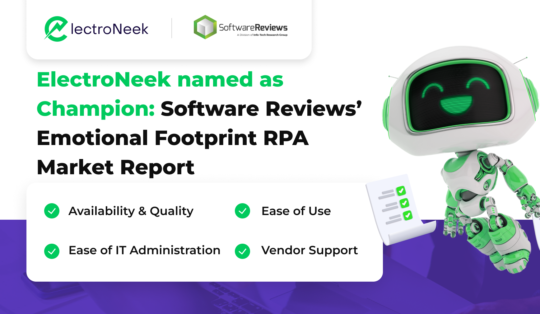 ElectroNeek named as a Champion in Software Reviews’ Emotional ...